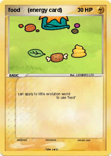 Pokémon food energy card - My Pokemon Card