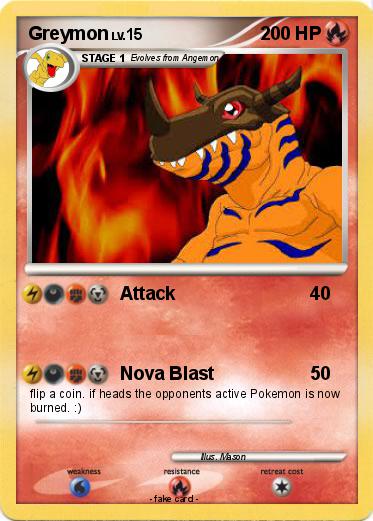 Pokémon Greymon 159 159 - Attack - My Pokemon Card