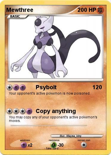 Pokémon Mewthree 1362 1362 - Psybolt - My Pokemon Card