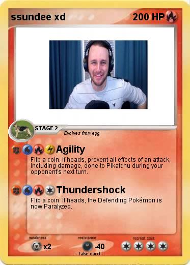 Pokémon ssundee xd - Agility - My Pokemon Card