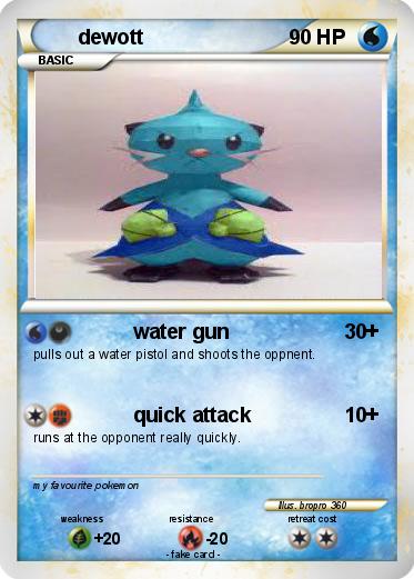 Pokémon dewott 411 411 - water gun - My Pokemon Card