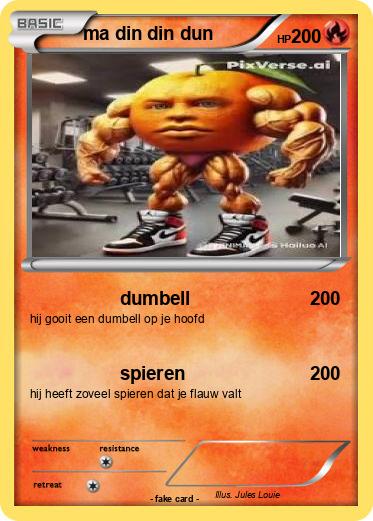Pokémon ma din din dun - dumbell - My Pokemon Card
