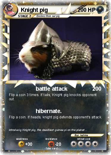 Pokémon Knight pig - battle attack - My Pokemon Card