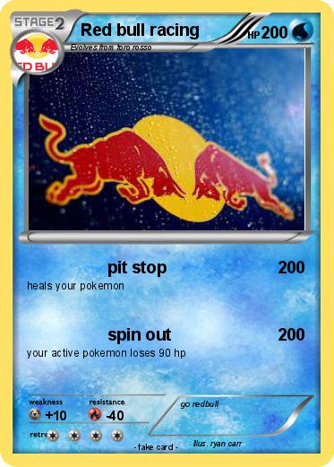 Pokémon Red bull racing 1 1 - pit stop - My Pokemon Card