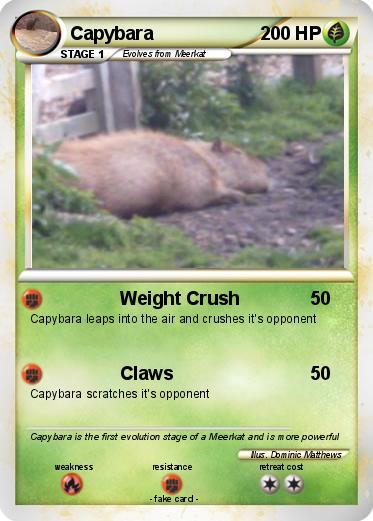 Pokémon Capybara 1 1 - Weight Crush - My Pokemon Card