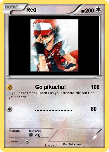 Pokémon Red 3804 3804 - Go pikachu! - My Pokemon Card