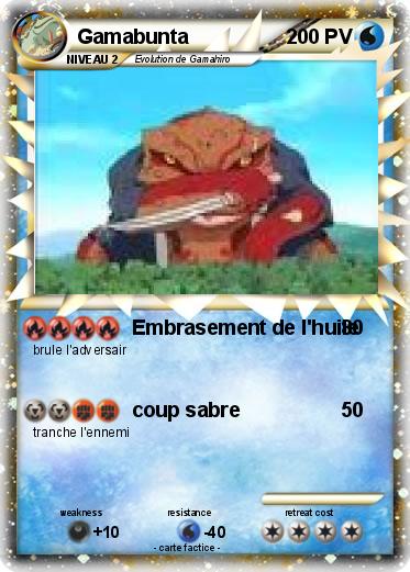 Pokémon Gamabunta 22 22 - Embrasement de l'huile - Ma carte Pokémon