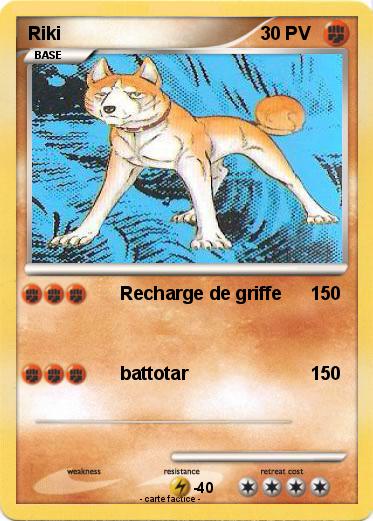 Pokémon Riki 21 21 - Recharge de griffe - Ma carte Pokémon