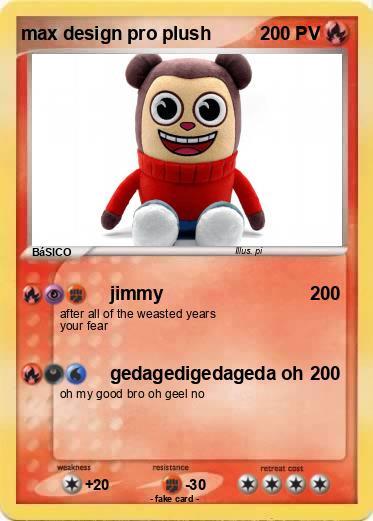 Pokémon max design pro plush - jimmy - Mi carta pokémon