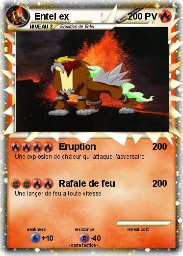 Pokémon Entei ex 97 97 - Eruption - Ma carte Pokémon