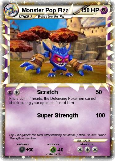Pokémon Monster Pop Fizz 1 1 - Scratch - My Pokemon Card