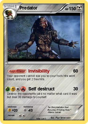 Pokémon Predator 820 820 - Invisibility - My Pokemon Card