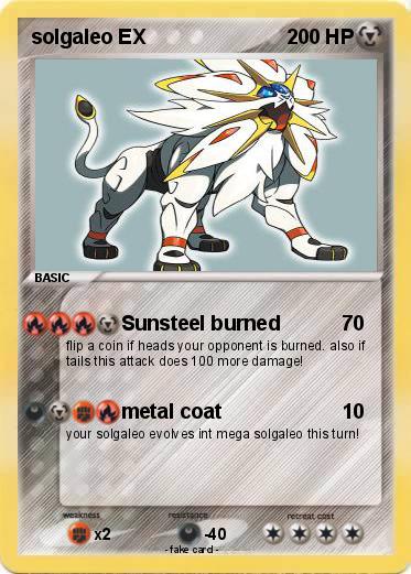 Pokémon solgaleo EX 25 25 - Sunsteel burned - My Pokemon Card