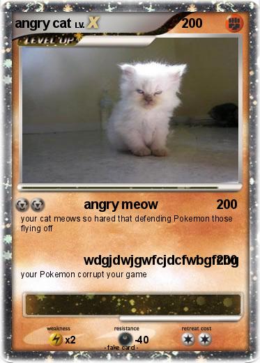 Pokémon angry cat 93 93 - angry meow - My Pokemon Card