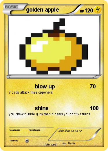 Pokémon golden apple 10 10 - blow up - My Pokemon Card