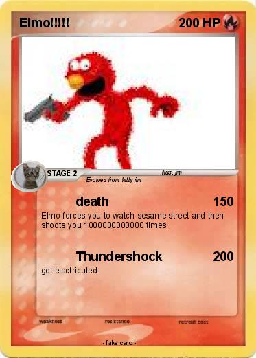 Mlg Elmo Pokemon Card - Printable Cards