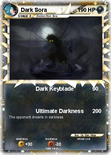 Pokémon Dark Sora 16 16 - Dark Keyblade - My Pokemon Card