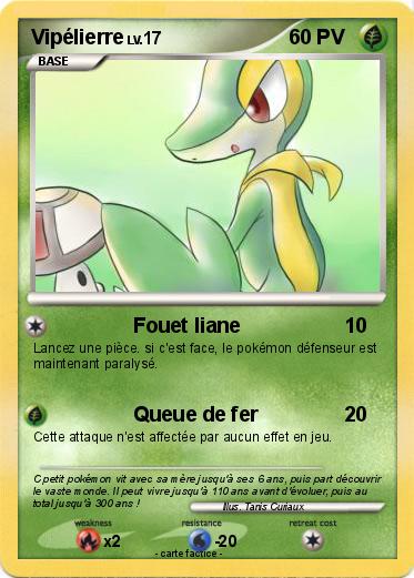 Pokémon Vipelierre 205 205 - Fouet liane - Ma carte Pokémon