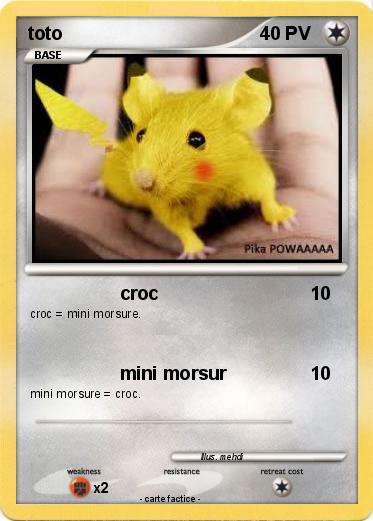 Pokémon toto 176 176 - croc - Ma carte Pokémon