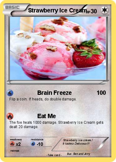 Pokémon Strawberry Ice Cream - Brain Freeze - My Pokemon Card