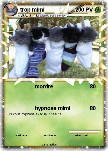 Pokémon trop mimi 12 12 - mordre - Ma carte Pokémon