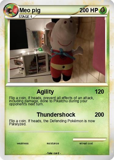 Pokémon Meo pig - Agility - My Pokemon Card
