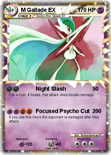 Pokémon M Gallade EX 15 15 - Night Slash - My Pokemon Card