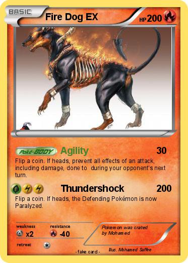 Pokémon Fire Dog EX - Agility - My Pokemon Card