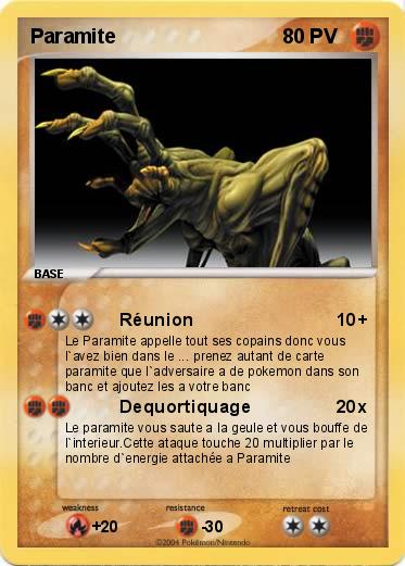 Pokémon Paramite 2 2 - Réunion - Ma carte Pokémon