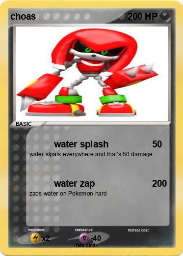 Pokémon choas 25 25 - water splash - My Pokemon Card