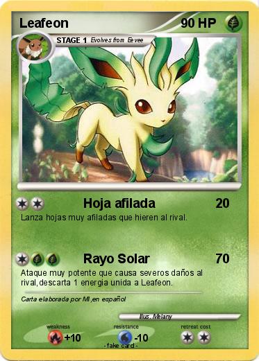 Pokémon Leafeon 140 140 - Hoja afilada - My Pokemon Card