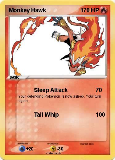Pokémon Monkey Hawk - Sleep Attack - My Pokemon Card