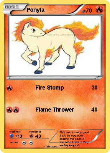 Pokémon Ponyta 290 290 - Fire Stomp - My Pokemon Card
