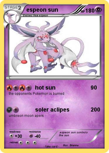 Pokémon espeon sun - hot sun - My Pokemon Card
