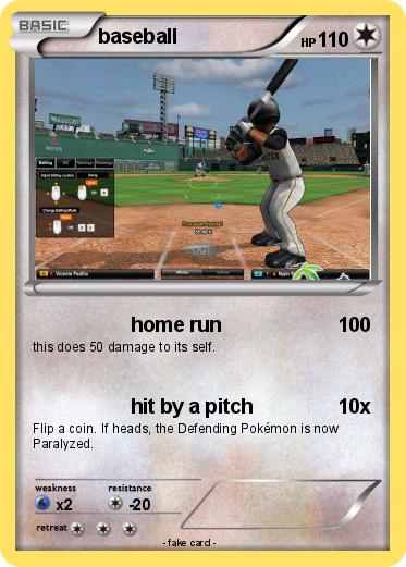 Pokémon baseball 103 103 - home run - My Pokemon Card