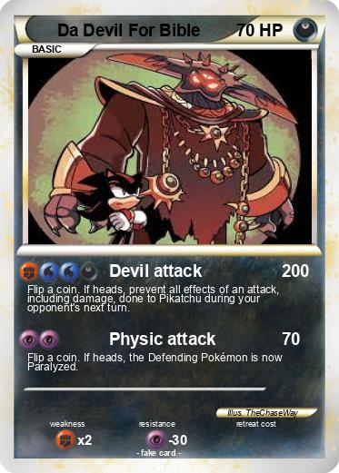 Pokémon Da Devil For Bible - Devil attack - My Pokemon Card