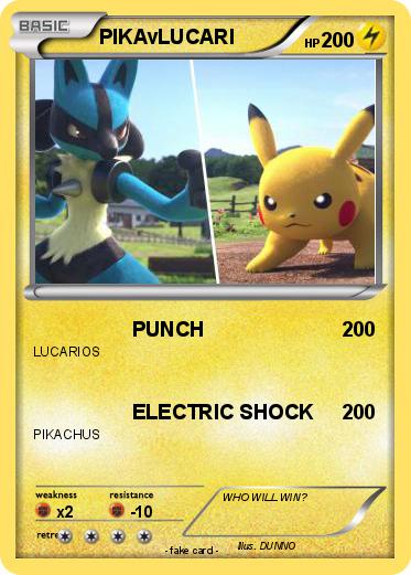 Pokémon PIKACHU V RIOLU - PUNCH - My Pokemon Card