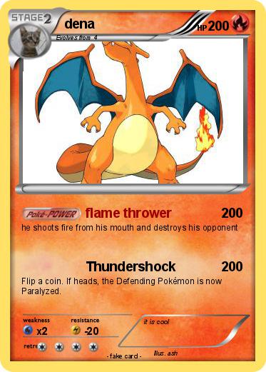 Pokémon dena 3 3 - flame thrower - My Pokemon Card