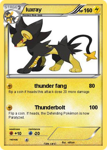 Pokémon luxray 753 753 - thunder fang - My Pokemon Card
