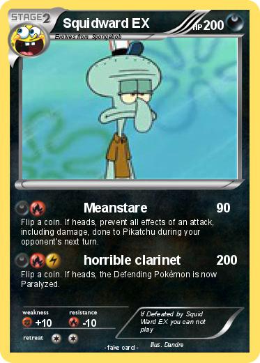 Pokémon Squidward EX 15 15 - Meanstare - My Pokemon Card
