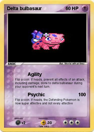 Pokémon Delta bulbasaur - Agility - My Pokemon Card