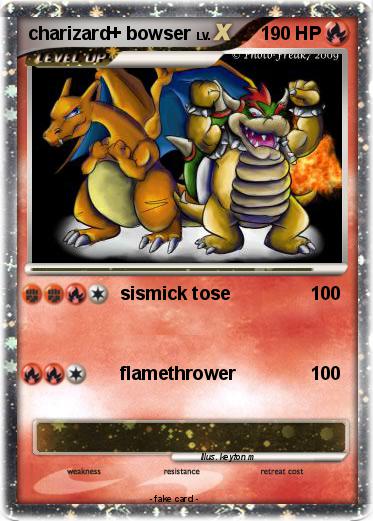 Pokémon charizard bowser - sismick tose - My Pokemon Card