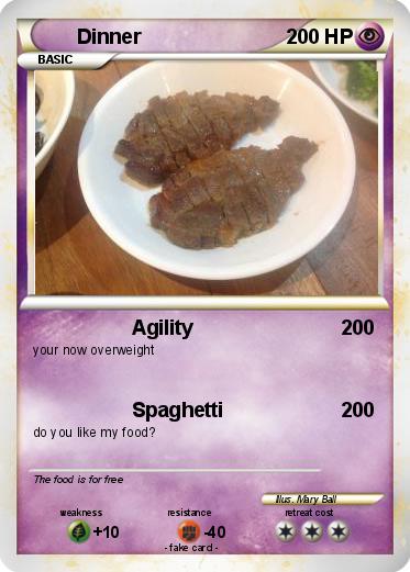 Pokémon Dinner 62 62 - Agility - My Pokemon Card
