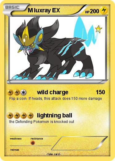 Pokémon M luxray EX 4 4 - wild charge - My Pokemon Card