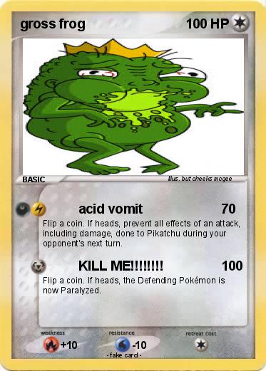 Pokémon gross frog - acid vomit - My Pokemon Card
