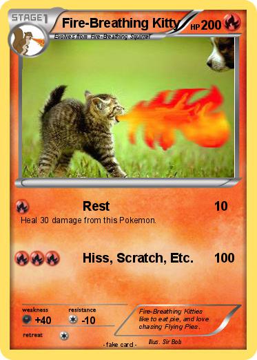 Pokémon Fire Breathing Kitty - Rest - My Pokemon Card