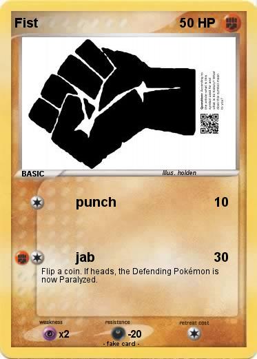 Pokémon Fist 135 135 - punch - My Pokemon Card