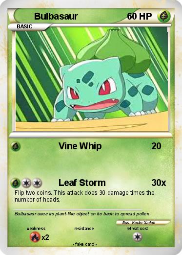 Pokémon Bulbasaur 793 793 - Vine Whip - My Pokemon Card