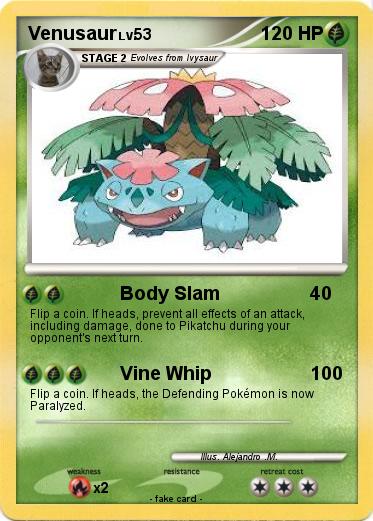 Pokémon Venusaur 913 913 - Body Slam - My Pokemon Card