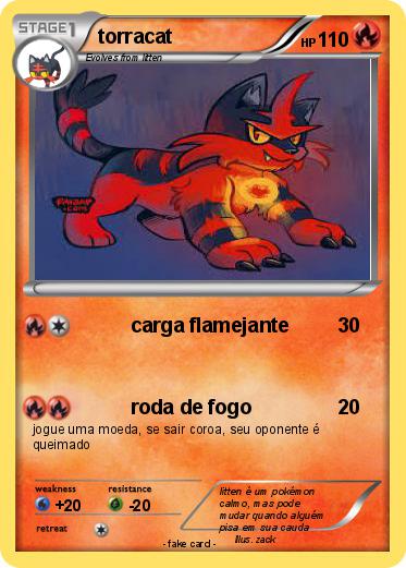 Pokémon torracat 24 24 - carga flamejante - My Pokemon Card